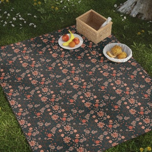 Boho Picnic Blanket Floral Picnic Blanket Cute Picnic Blanket Bohemian ...