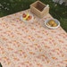 Boho Picnic Blanket Floral Picnic Blanket Pink Cute Picnic Blanket Pink ...