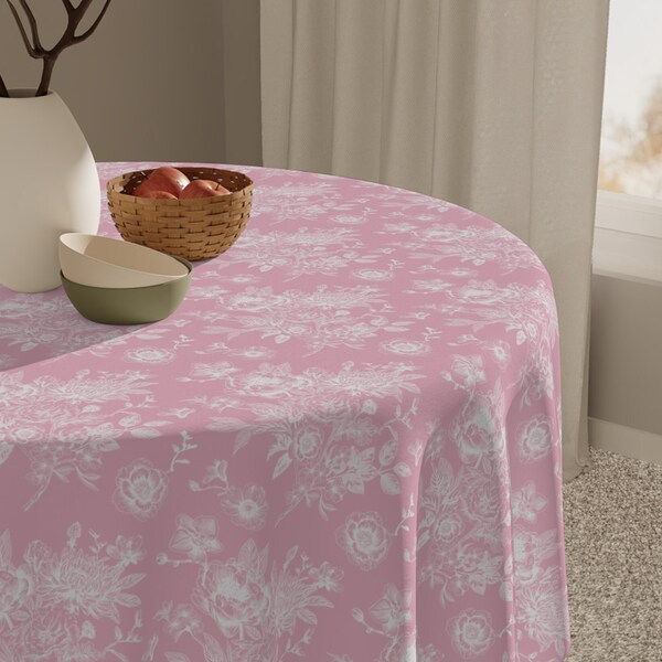 Pink Tablecloth - Etsy