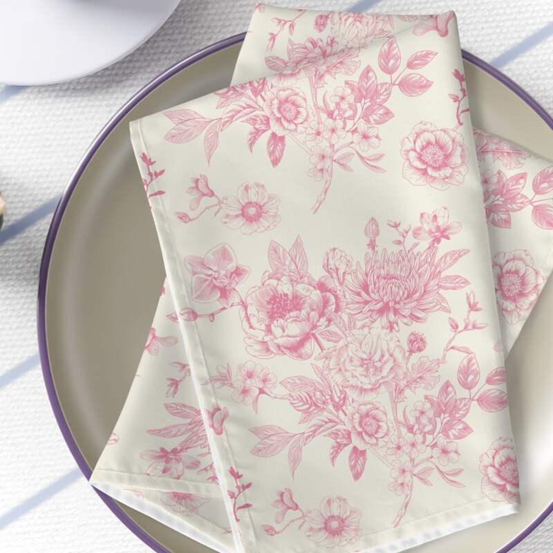 Toile Napkins - Etsy