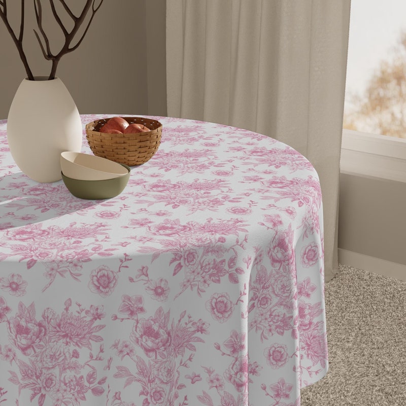 Pink Tablecloth - Etsy