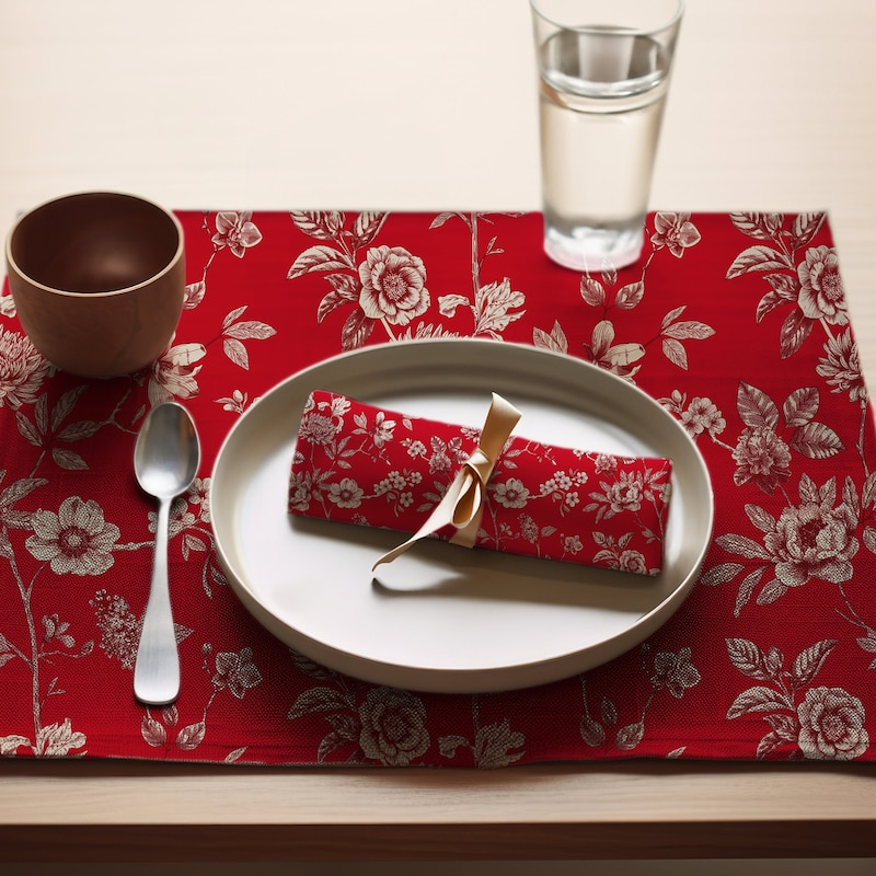 Red Placemat - Etsy