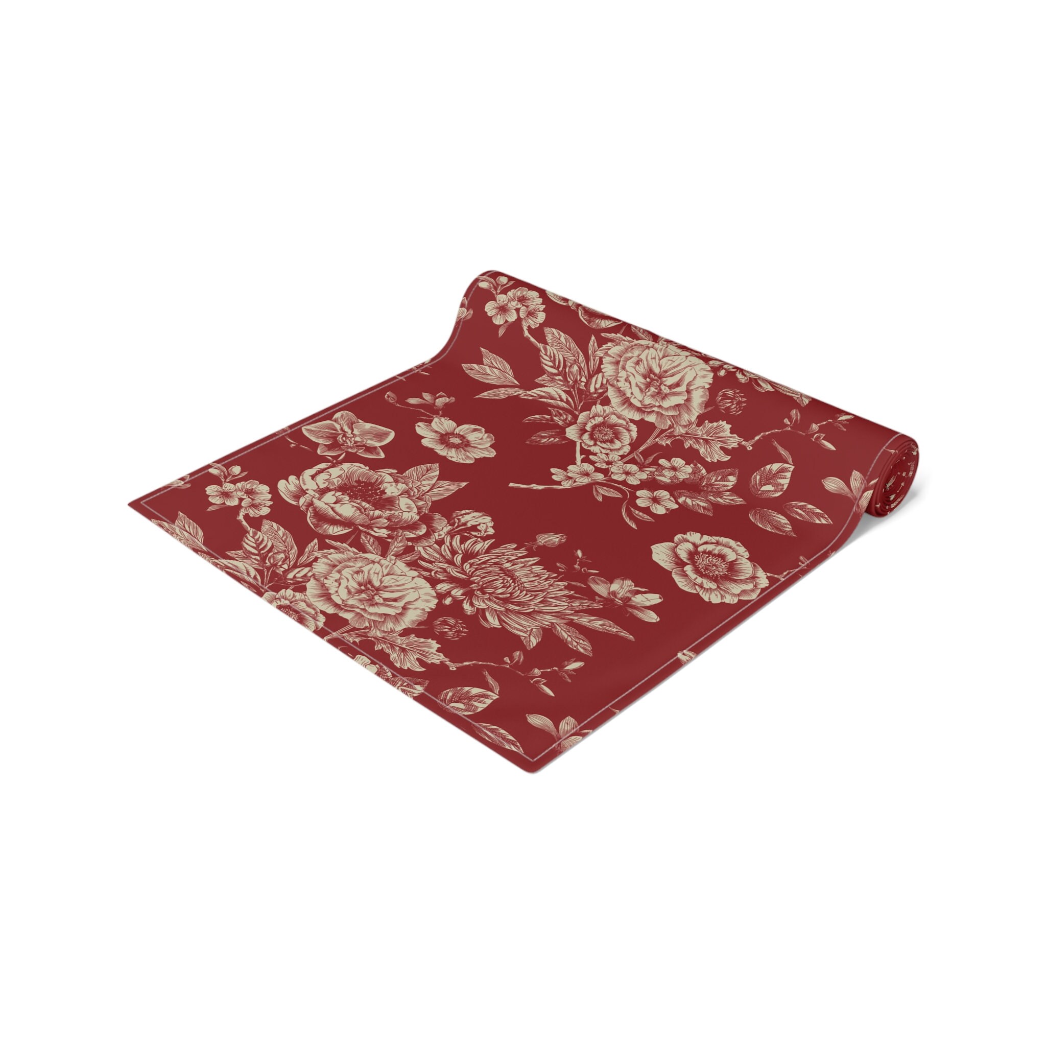 French Toile Countryside Table Runner French Toile Country Table Runner ...