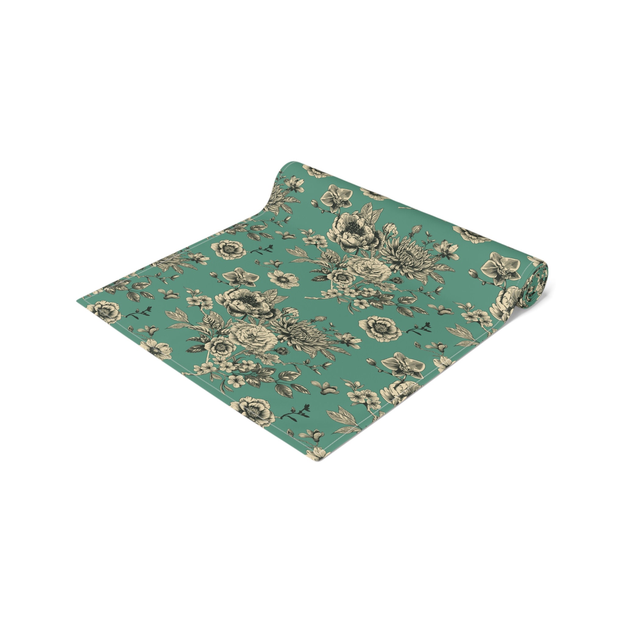 French Toile Countryside Table Runner French Toile Country Table Runner ...