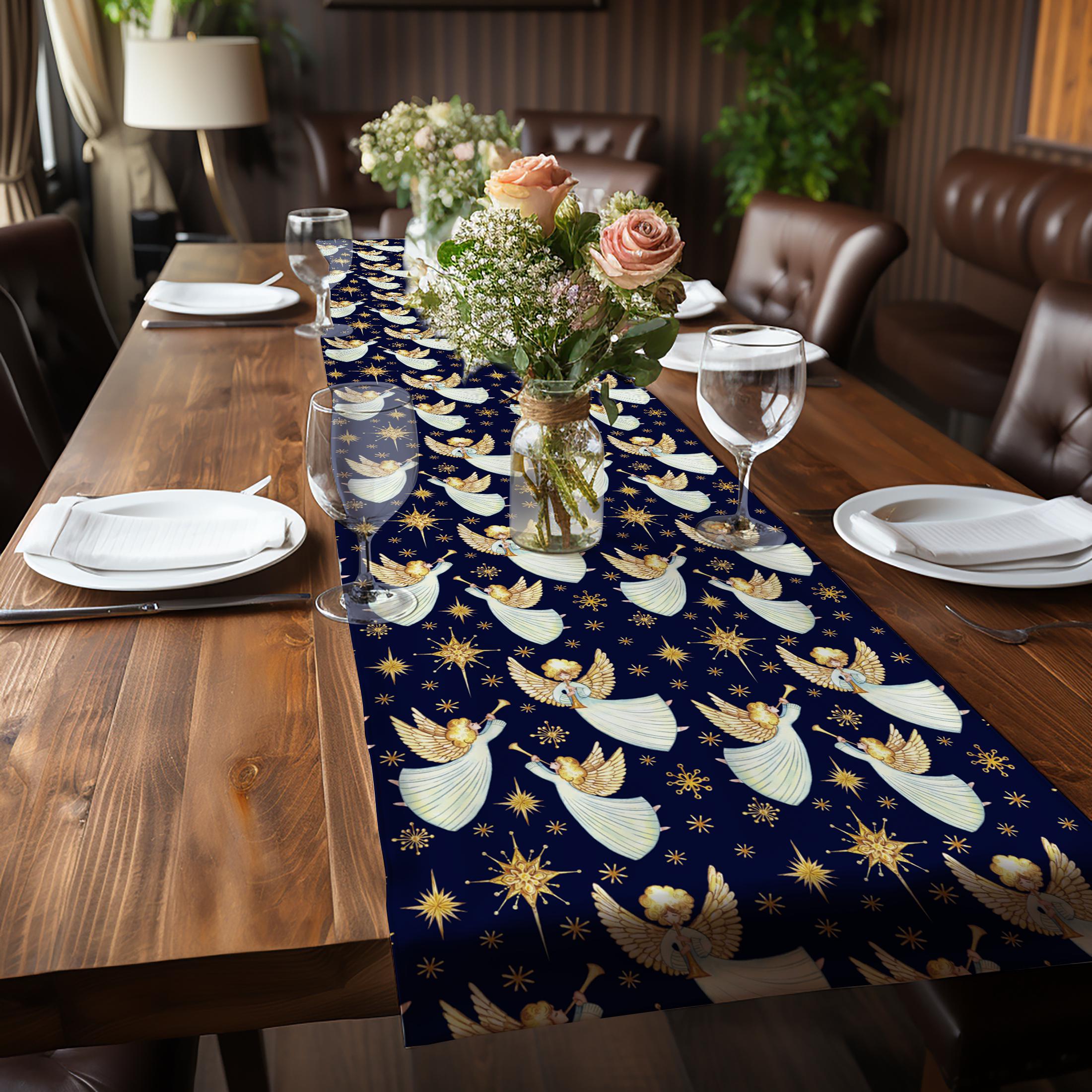 Christmas Angel Table Runner, Elegant Holiday Decor - Etsy