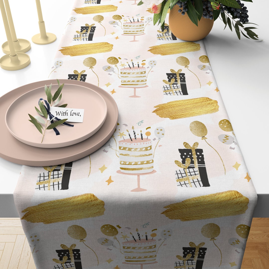Celebration Table Runner Celebration Decorations Birthday Decorations ...