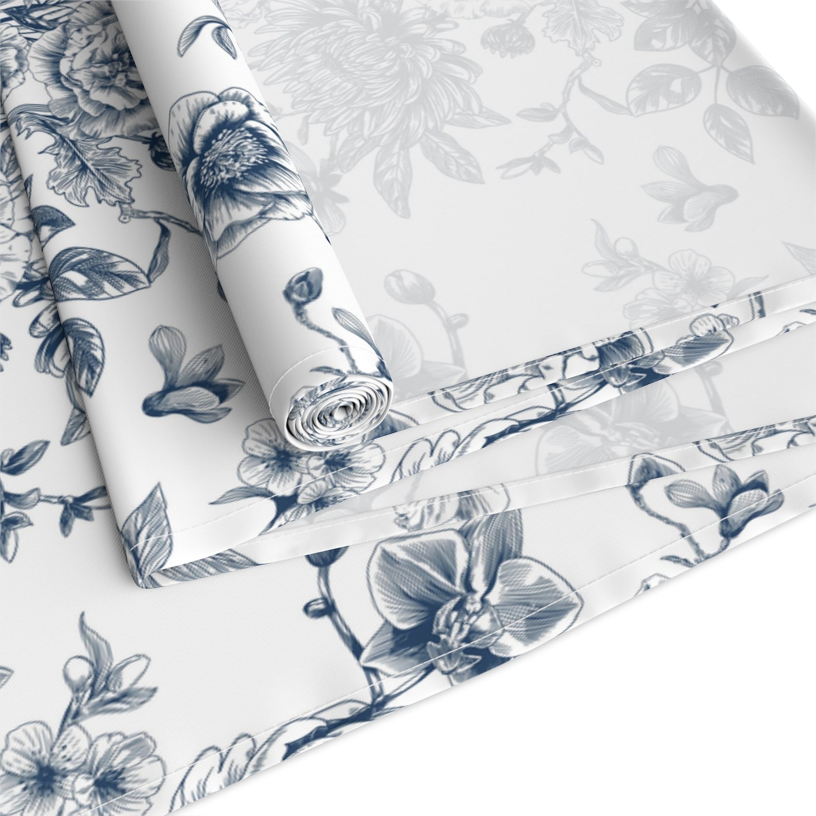 French Toile Countryside Table Runner French Toile Country Table Runner ...