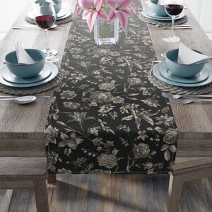 French Toile Countryside Table Runner French Toile Country Table Runner ...