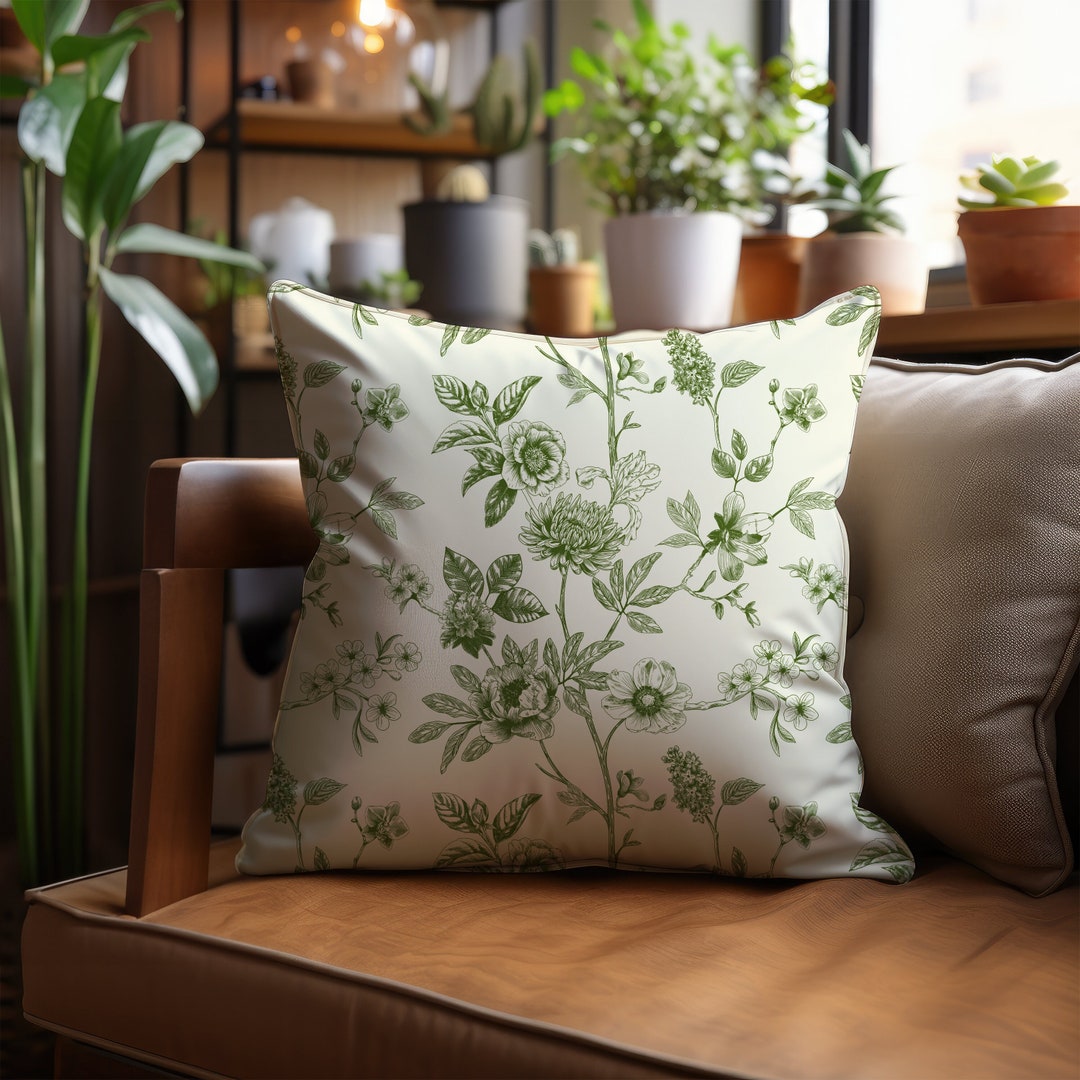 Toile Pillow Cover Toile Pillowcase French Toile Throw Pillow Cover ...