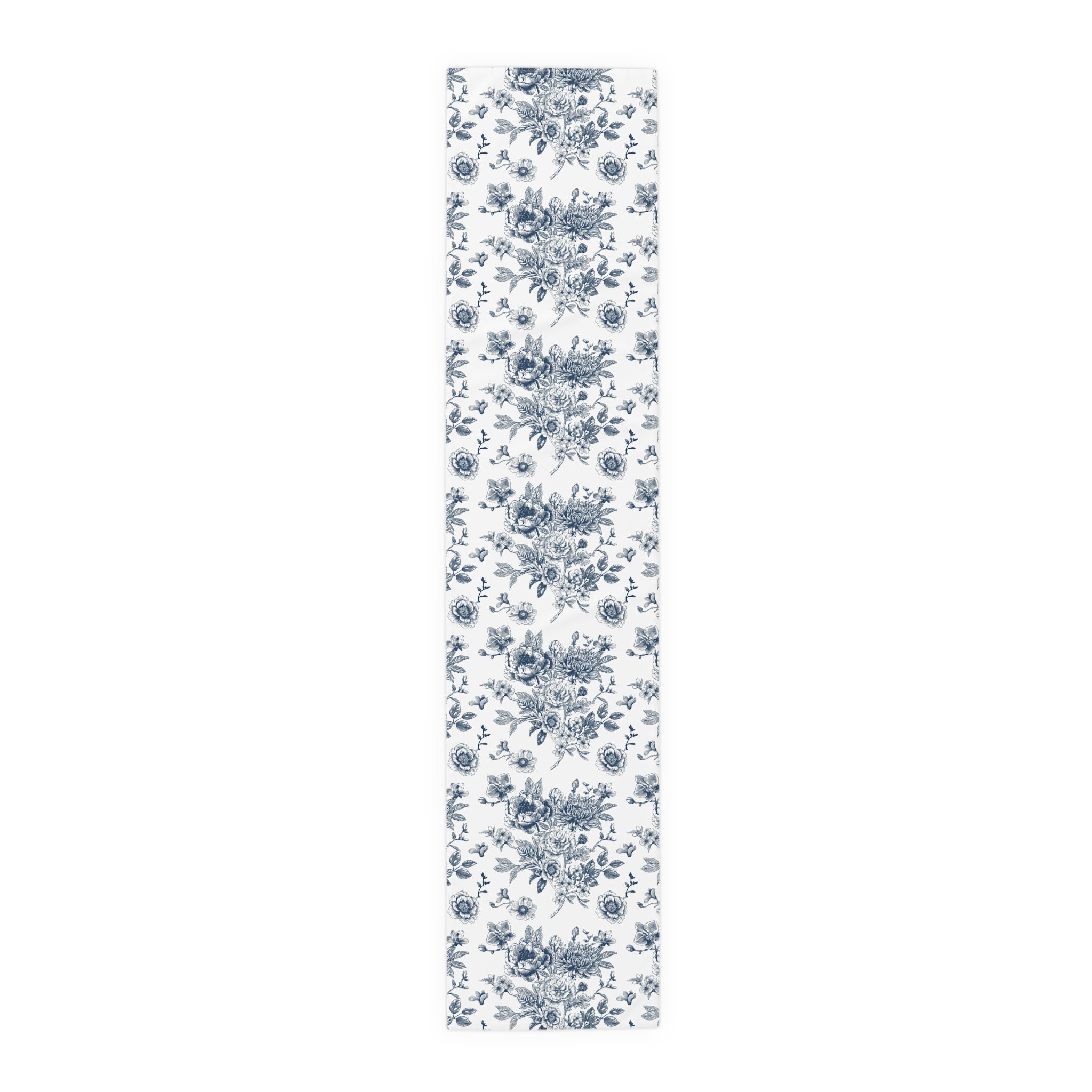 French Toile Countryside Table Runner French Toile Country Table Runner ...