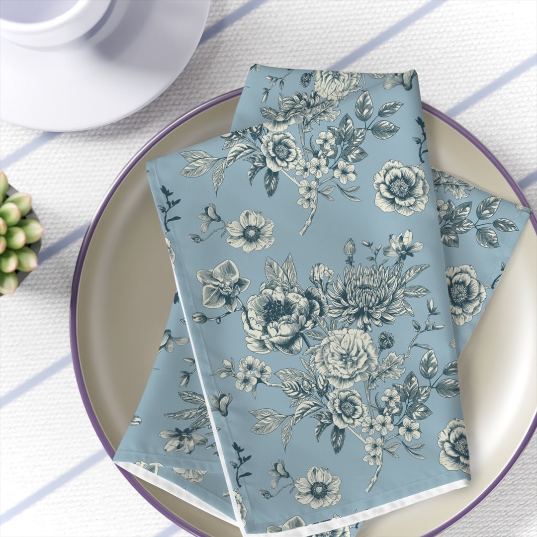French Toile Countryside Napkins French Toile Country Napkins French ...