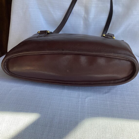Vintage Coach Equestrian Flap Bag, Mahogany Brown Lea… - Gem