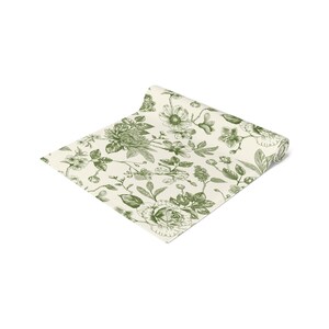 French Toile Countryside Table Runner French Toile Country Table Runner ...