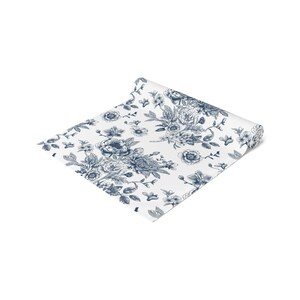 French Toile Countryside Table Runner French Toile Country Table Runner ...