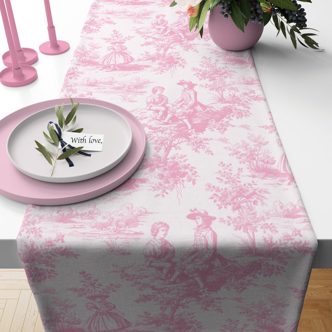Toile Table Runner French Toile Countryside Table Runner French Toile ...