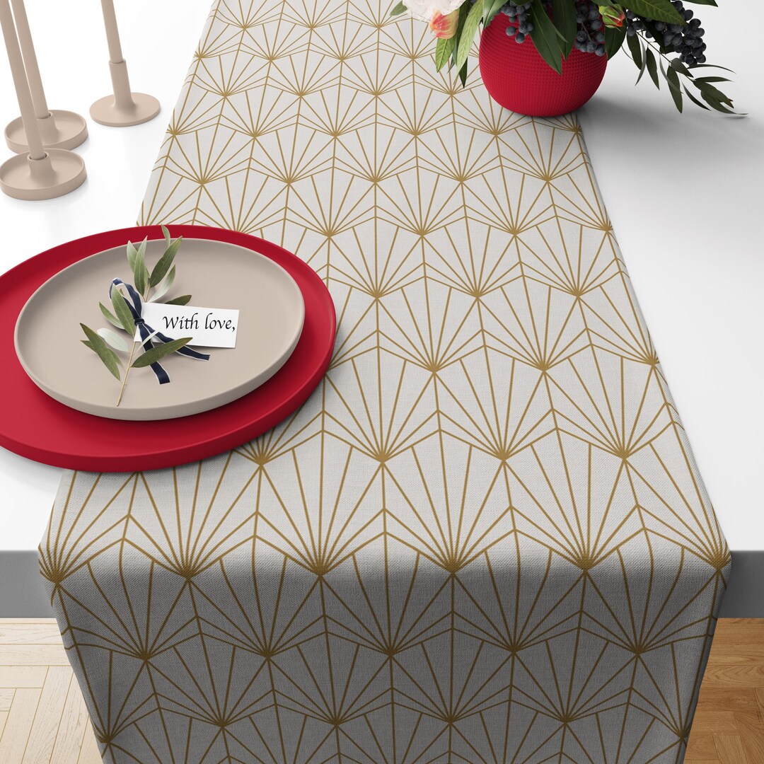 Art Deco Table Runner Art Deco Deco Chic Table Runner Gold Art Deco ...