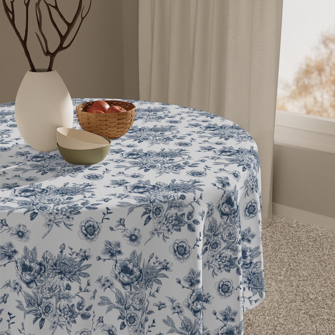 French Toile Countryside Tablecloth Baby Shower Tablecloth Bridal ...