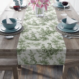 Toile Table Runner French Country Table Runner France Cottage Decor ...