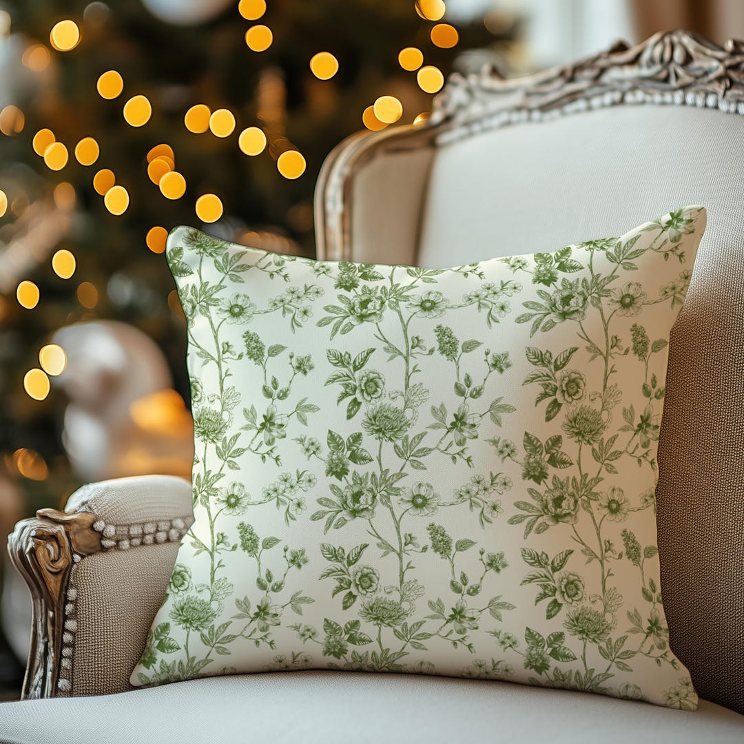 Toile Pillow Cover Toile Pillowcase French Toile Throw Pillow Cover ...