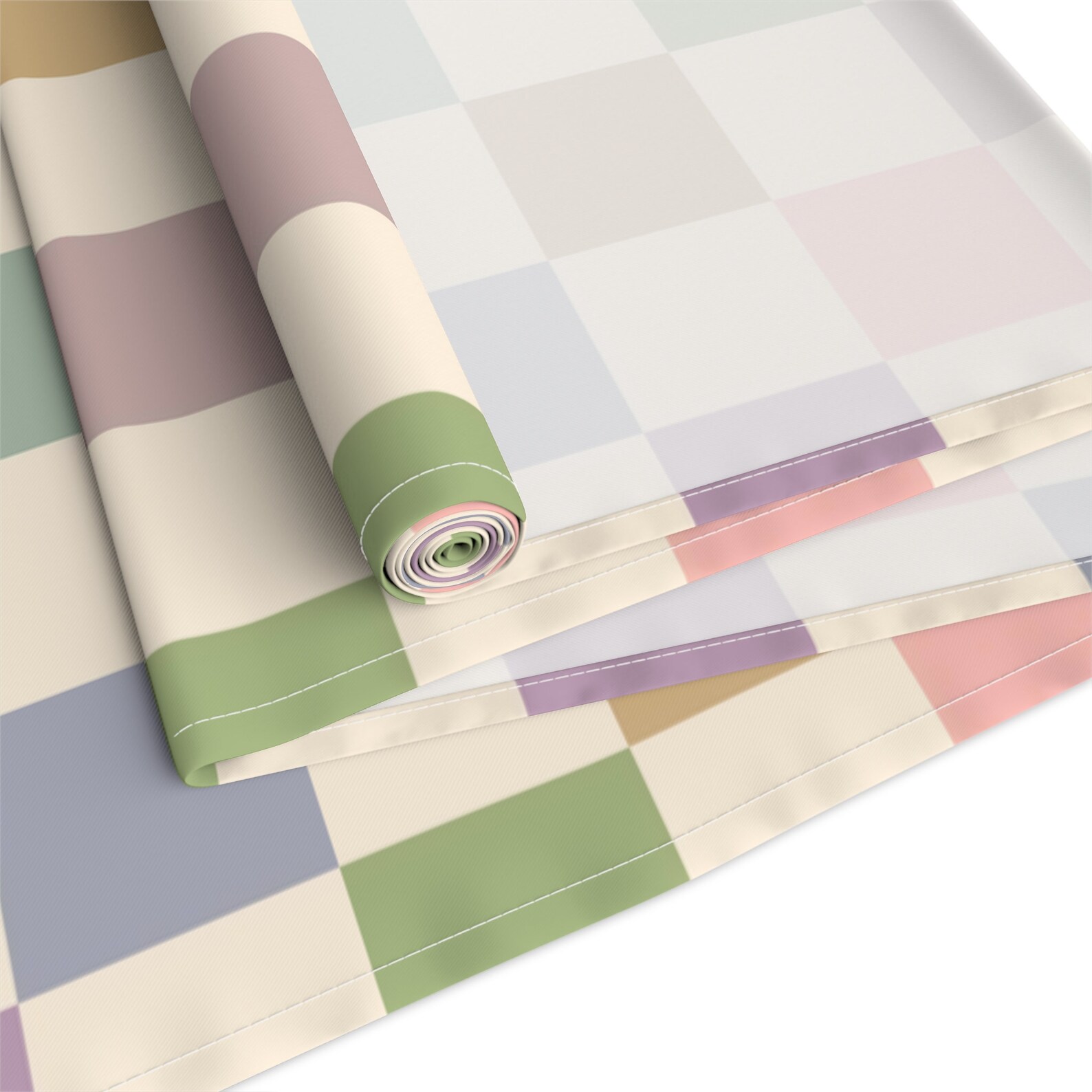 Checkerboard Table Runner Spring Decor Pastel Table Runner Checkerboard ...
