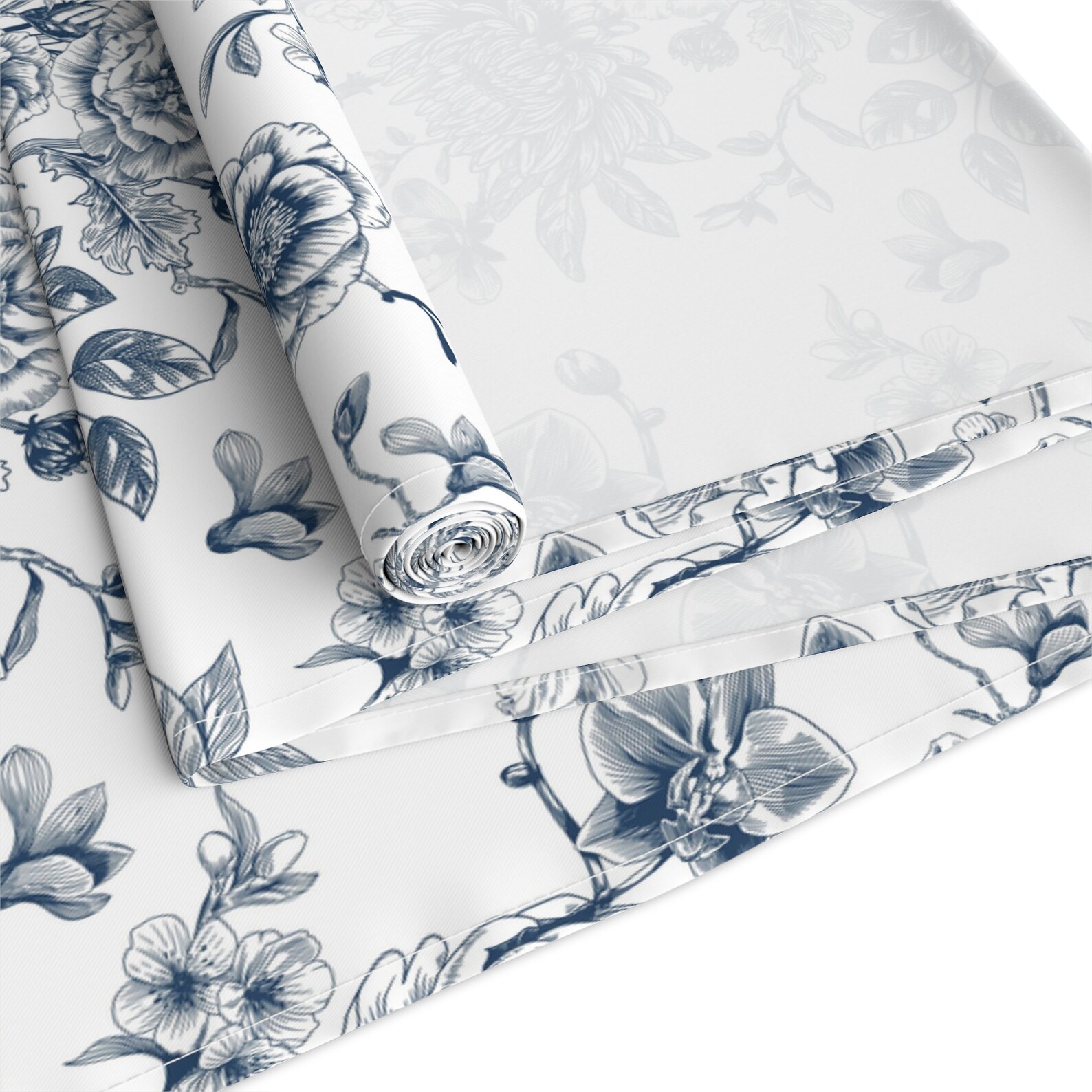 French Toile Countryside Table Runner French Toile Country Table Runner ...