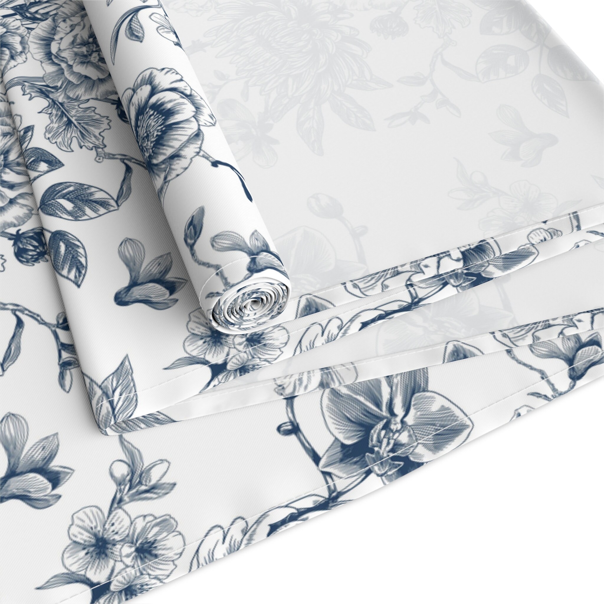 French Toile Countryside Table Runner French Toile Country Table Runner ...