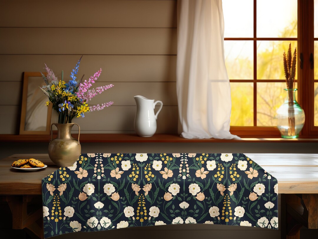 Art Nouveau Tablecloth Art Nouveau Table Decor Art Nouveau Decor Floral ...