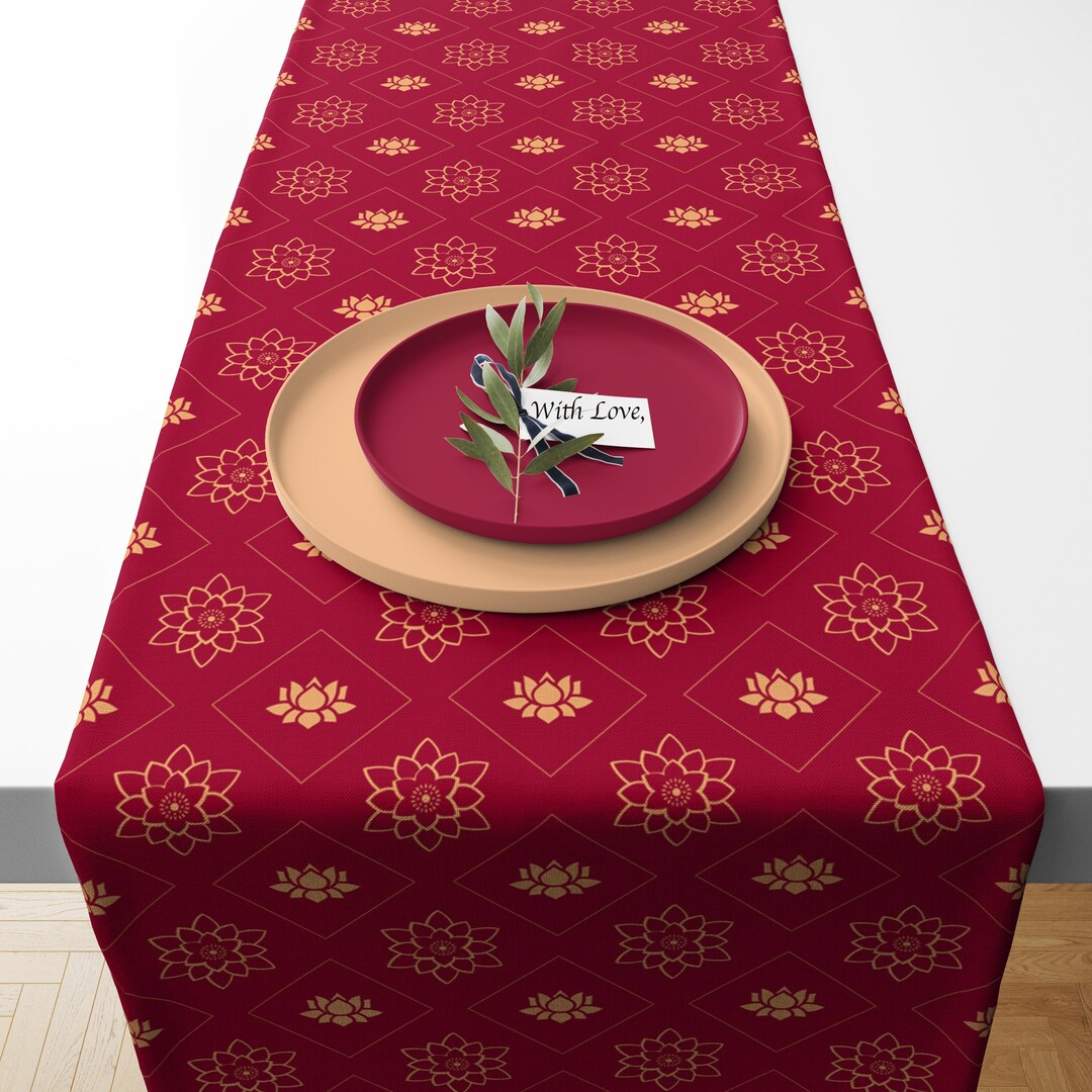 Chinese New Year Table Runner Chinese New Year Decor Year of the Dragon ...