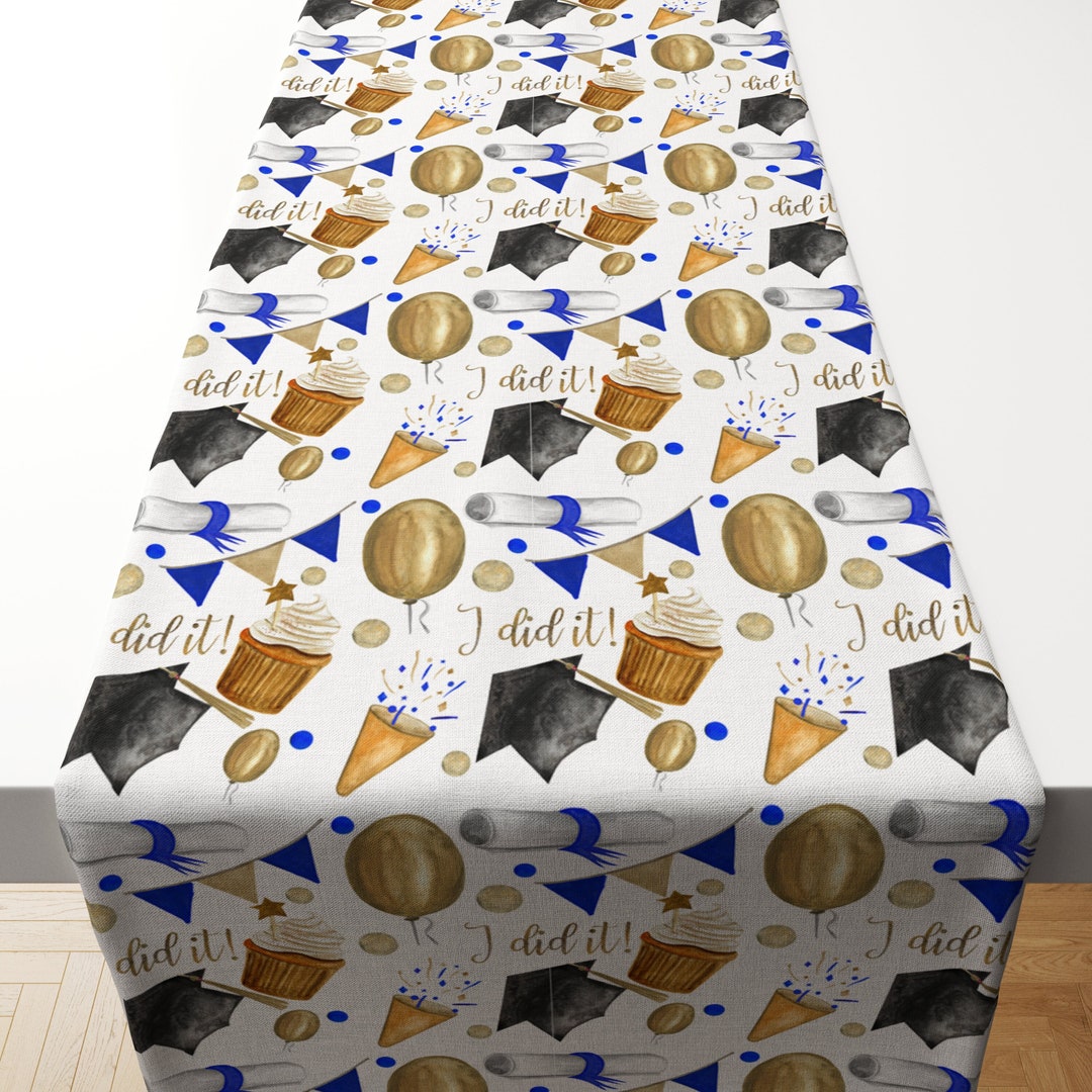 Graduation Table Runner Graduation Party Table Runner Graduation Decor ...