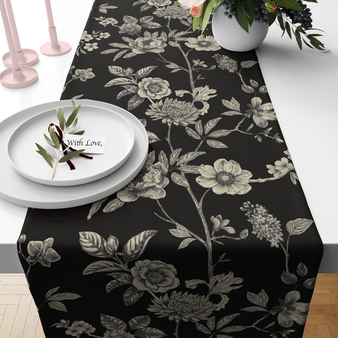 French Toile Countryside Table Runner Country French Toile Table Runner ...