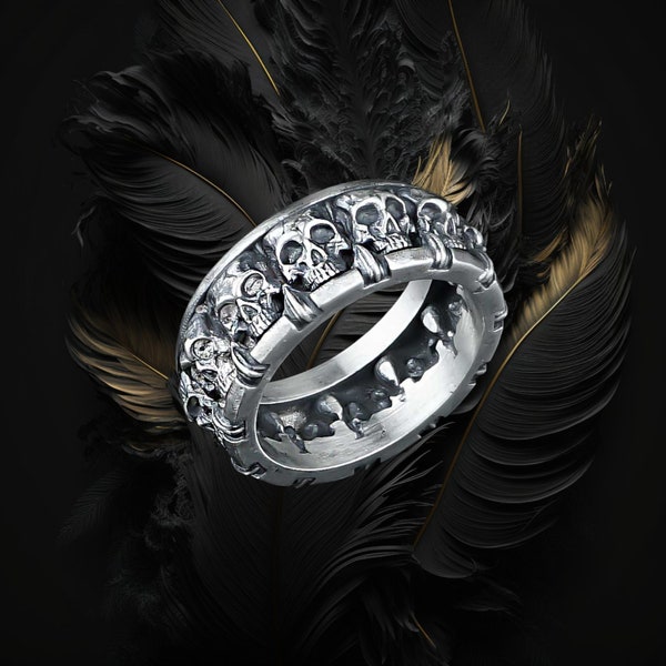 Skull Wedding Ring - Etsy