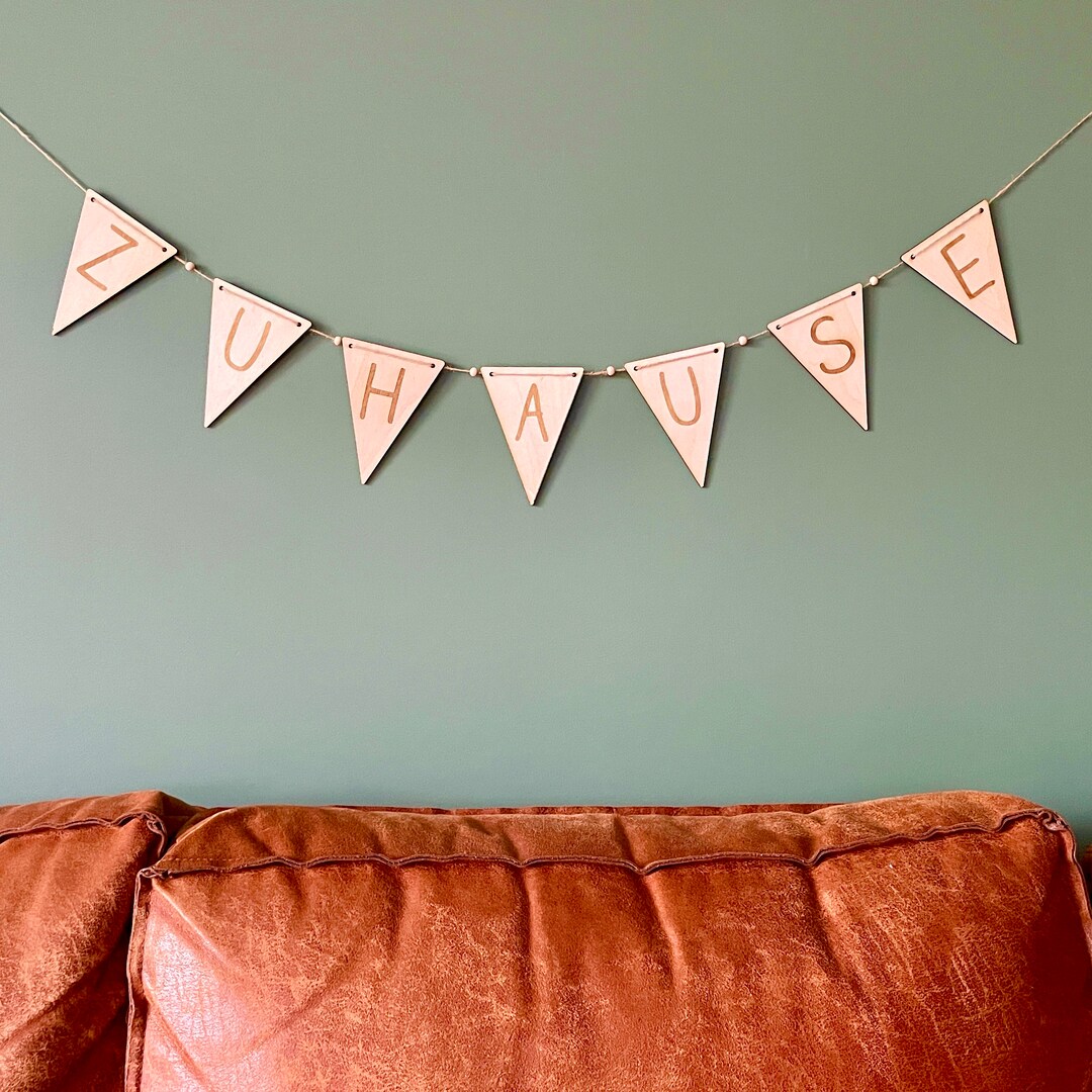 Wooden Pennant Chain, Wooden Pennant Chain, Garland, Birthday ...
