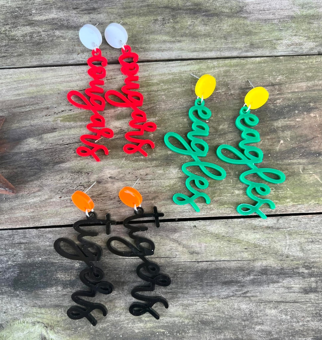 School Spirit Earrings With Customization | Gift for Teacher | Teacher ...