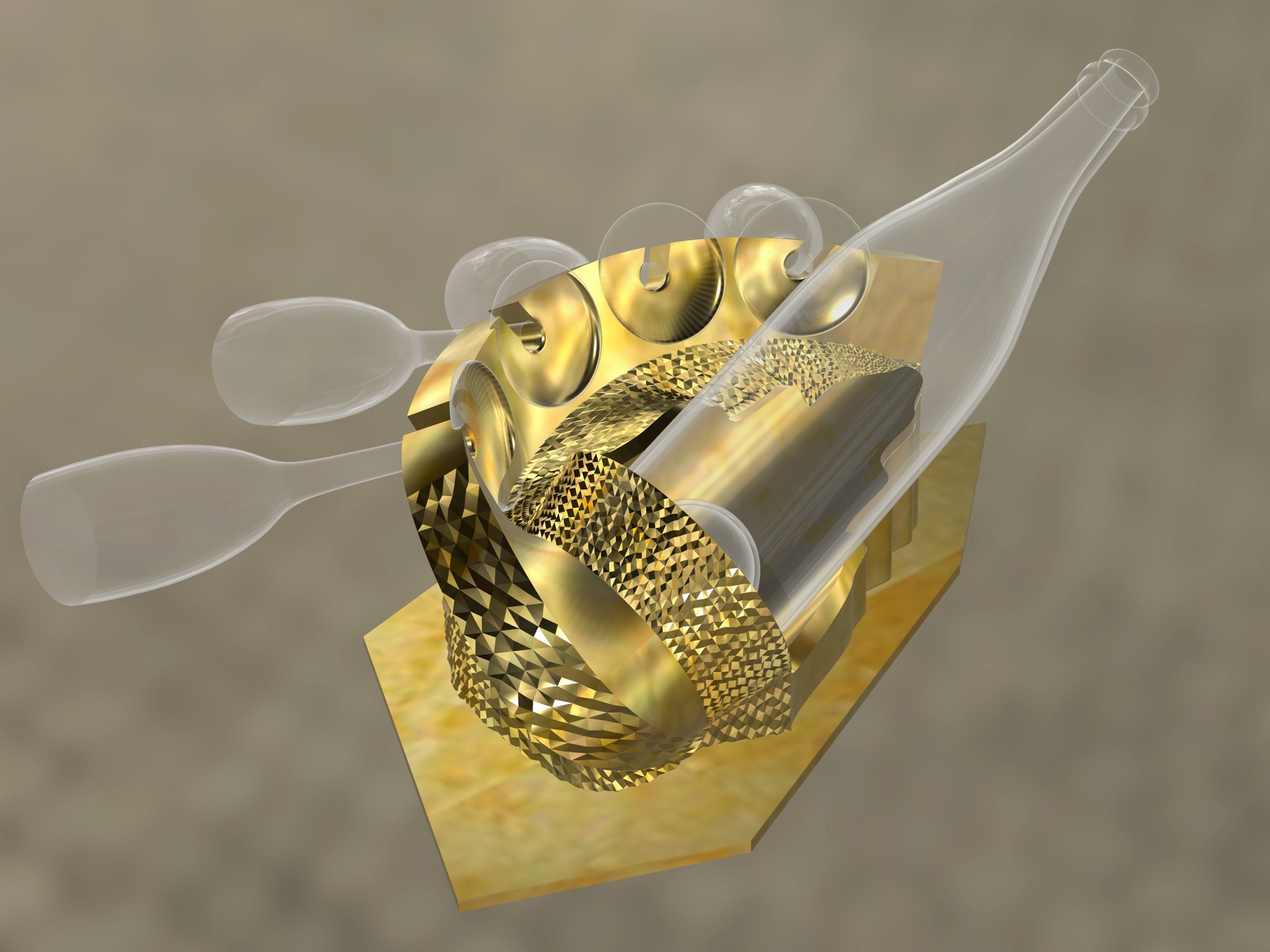 Wine Vision - Creative 3d File Stl 3dm Step Iges - Etsy