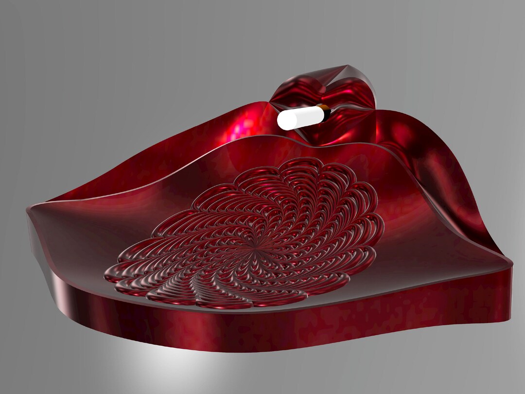 Illusion Ashtray - Creative Design File Stl Iges Step 3dm - Etsy