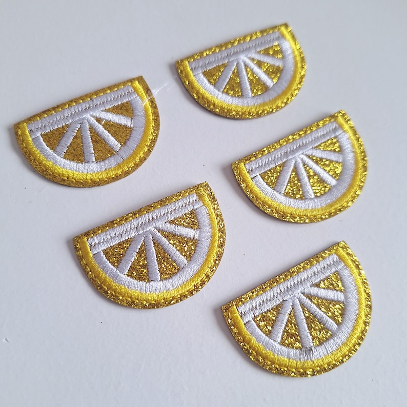 Lemon Patch, Fruit Glitter Patches, Iron on Patches, Customise Your ...