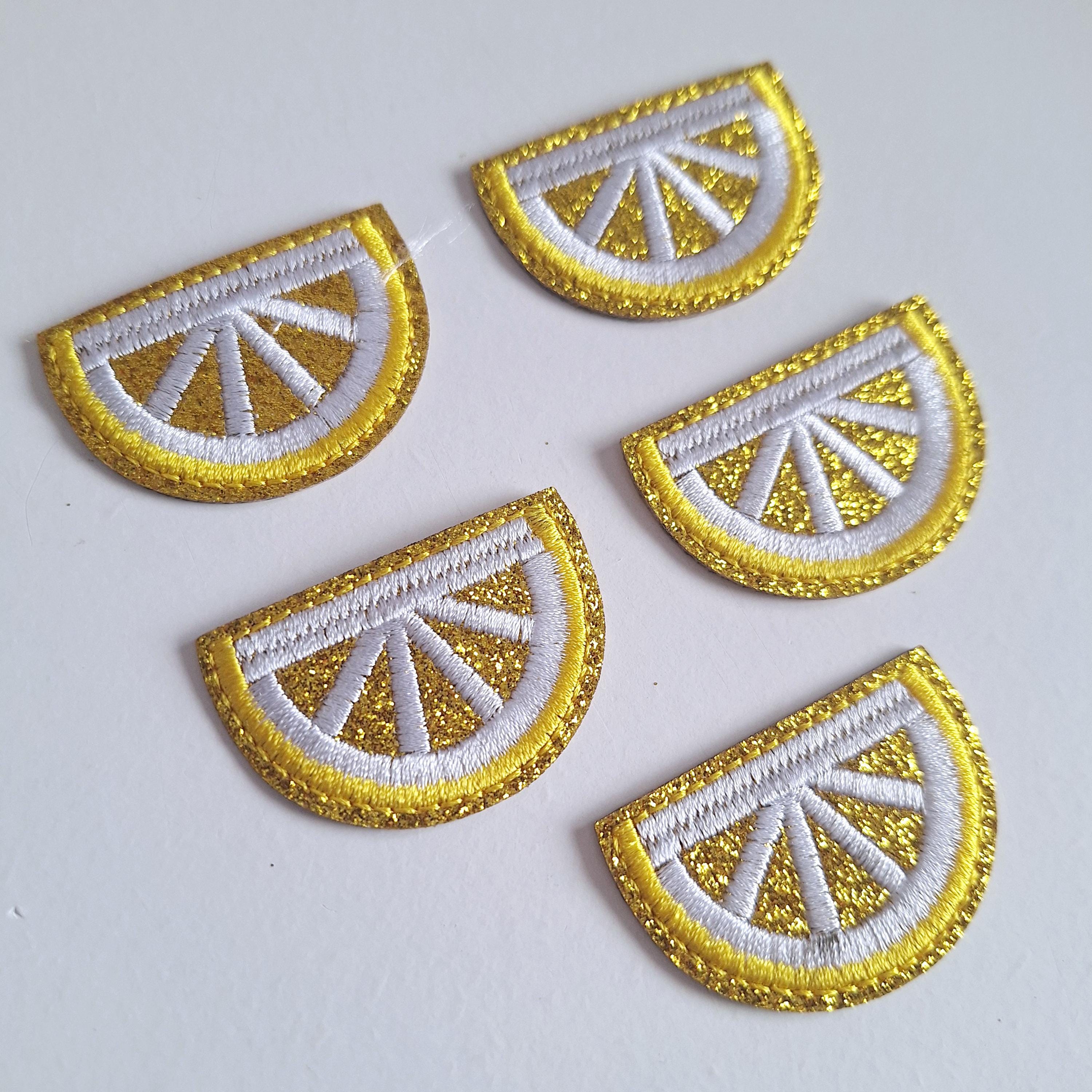Lemon Patch, Fruit Glitter Patches, Iron on Patches, Customise Your ...