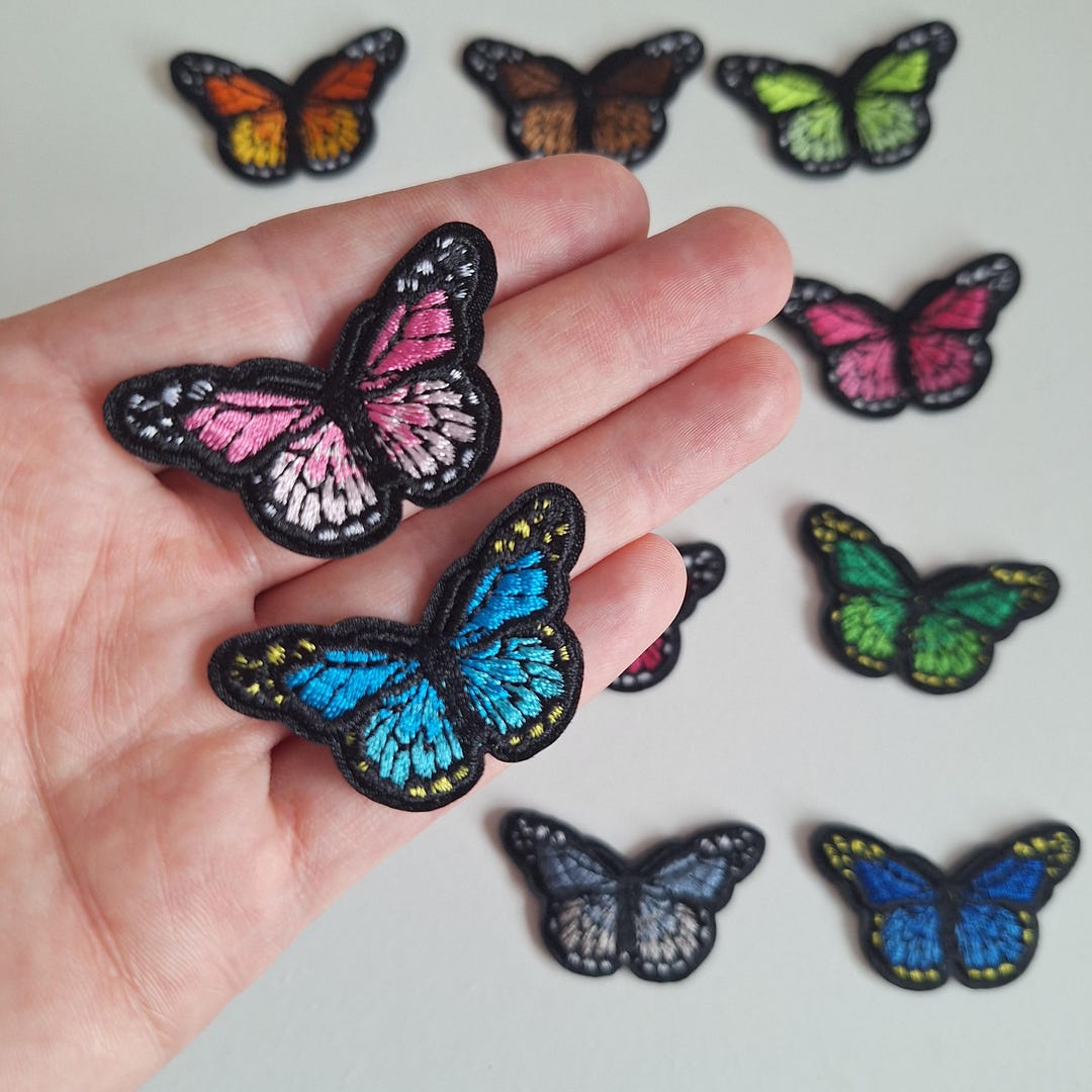 Mini Butterfly Embroidery Patches: Iron on Applique (4.4cm) - Etsy