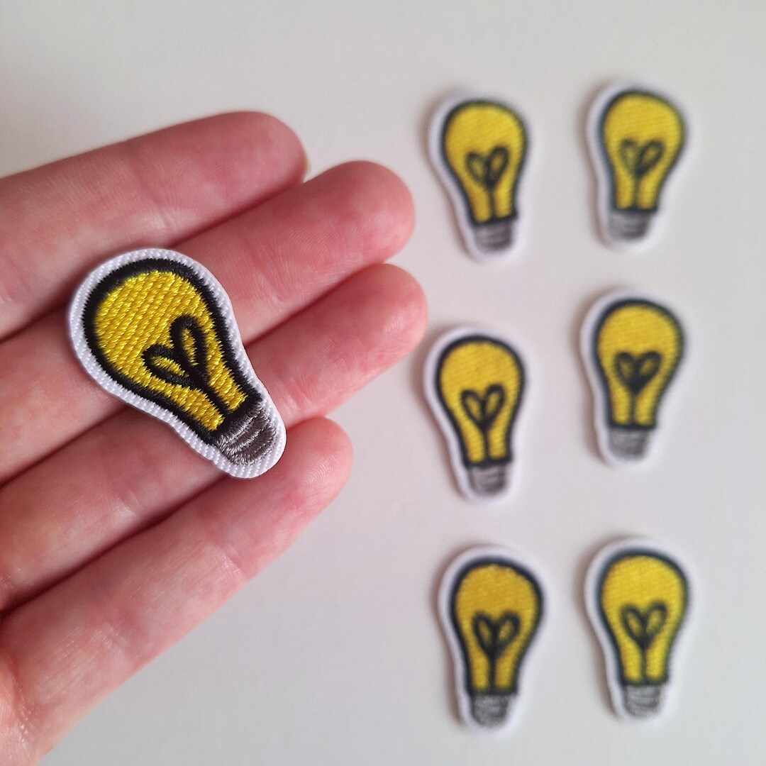 Light Bulb Patch, Iron on Patches, Customise Your Clothes - Etsy