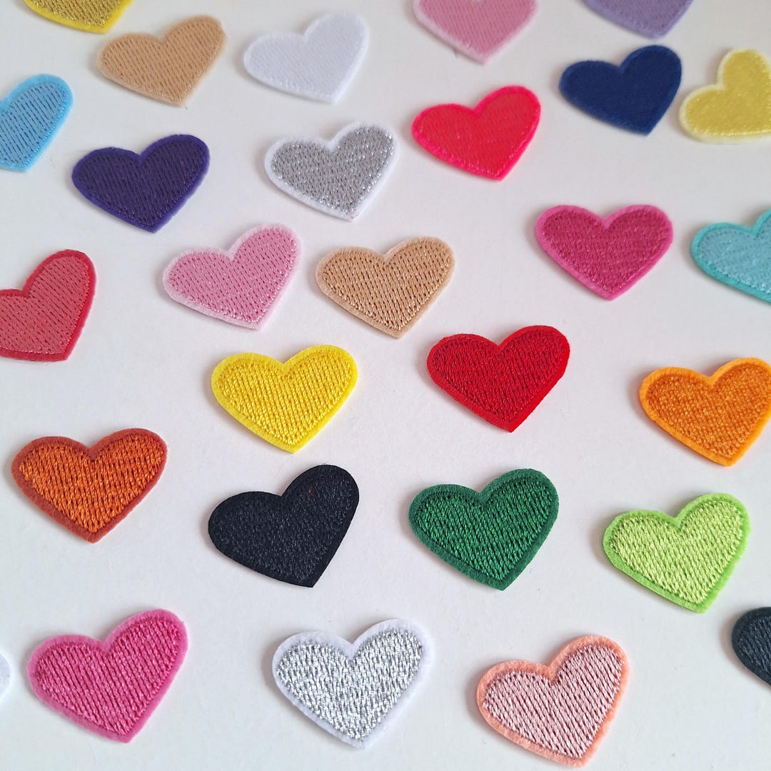 Mini Heart Iron on Patches - Set of 3 - Applique - Etsy