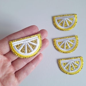 Lemon Patch, Fruit Glitter Patches, Iron on Patches, Customise Your ...