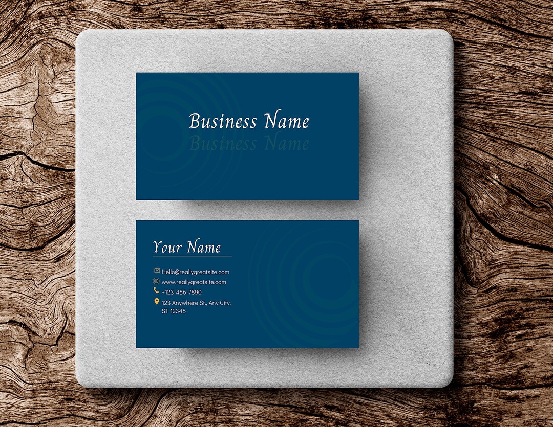 Editable Business Card Professional Editable Business Name Card Double ...