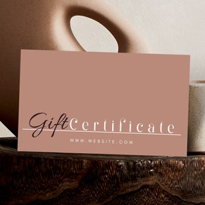 Business Gift Certificate Printable Gift Voucher Editable Gift Card ...