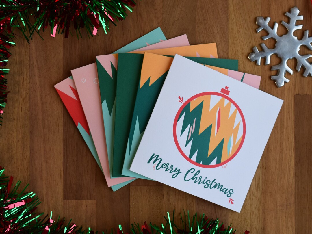Christmas Cards pack of 6 150mm X 150mm Bright Bold & - Etsy