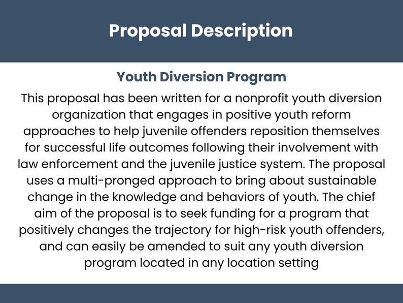 Nonprofit Grant Proposal Kit - Youth Diversion Program - Etsy