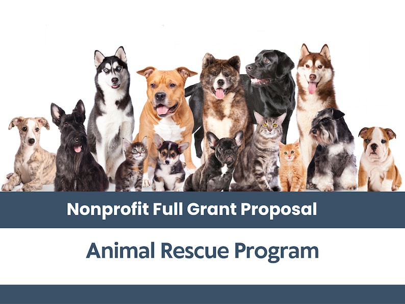 Nonprofit Grant Proposal Kit - Animal Rescue - Etsy
