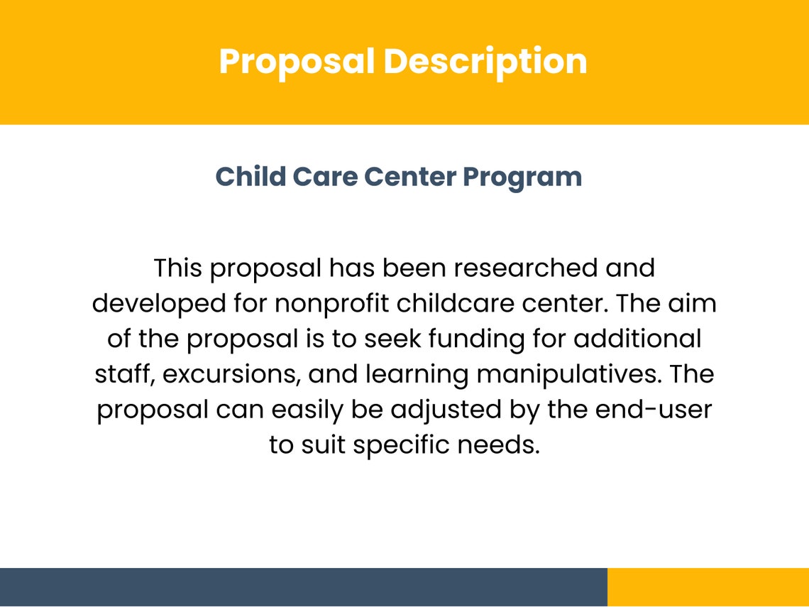 Nonprofit Mini Grant Proposal Kit - Child Care Center - Etsy