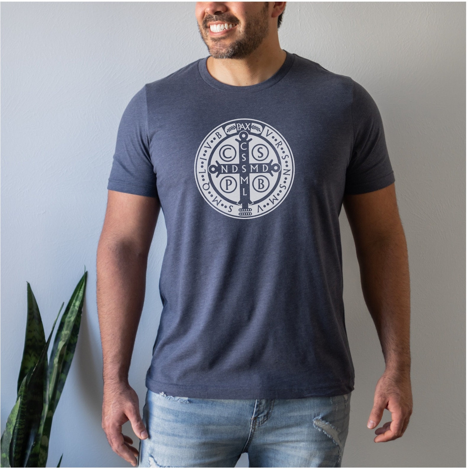 Catholic Shirt, Catholic Tshirt, Benedict Medal Shirt, Catholic Men’s ...