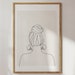 Woman Looking Away Line Art | Minimalist Line Art Print, Feminine Print ...