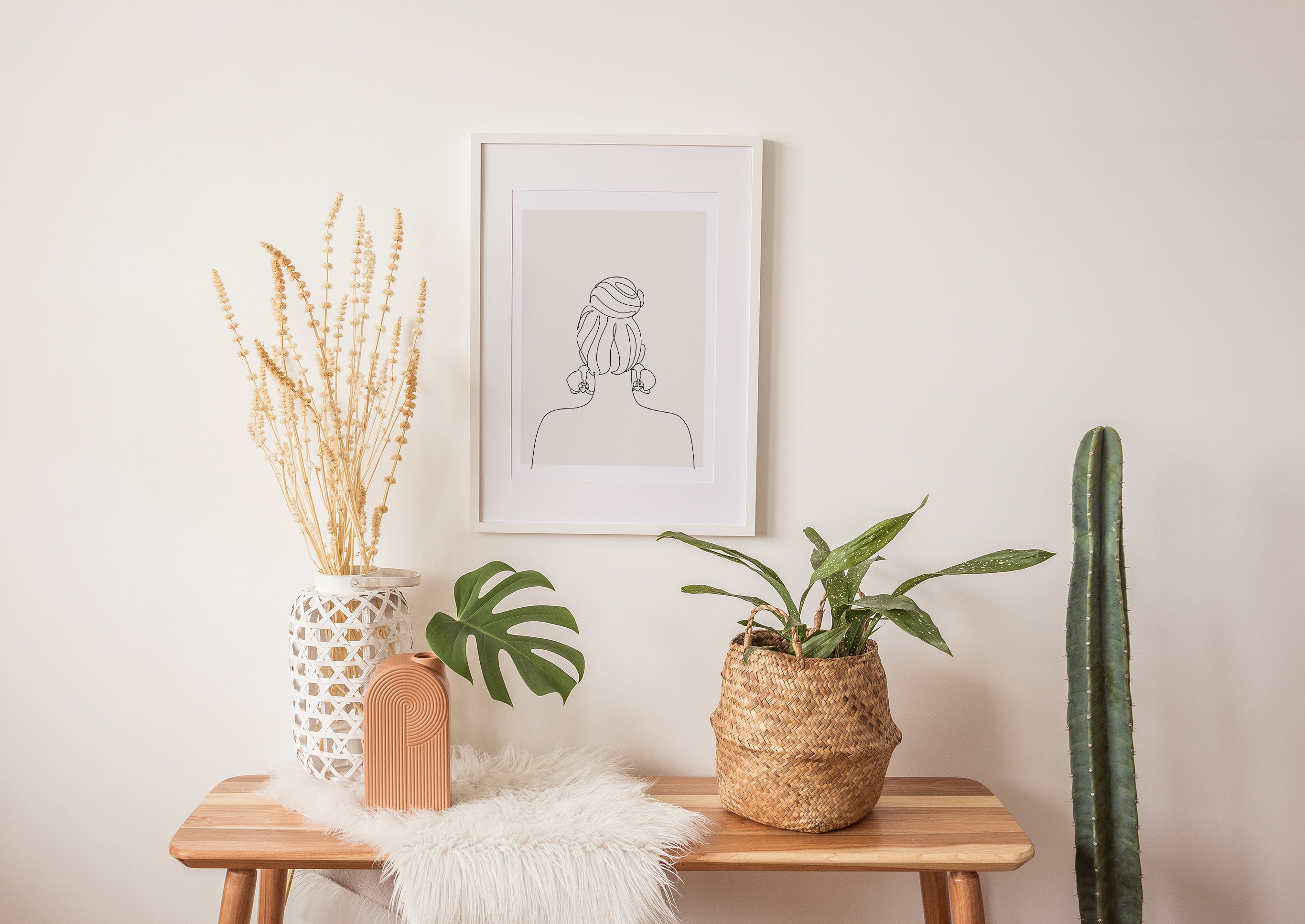 Woman Looking Away Line Art | Minimalist Line Art Print, Feminine Print ...